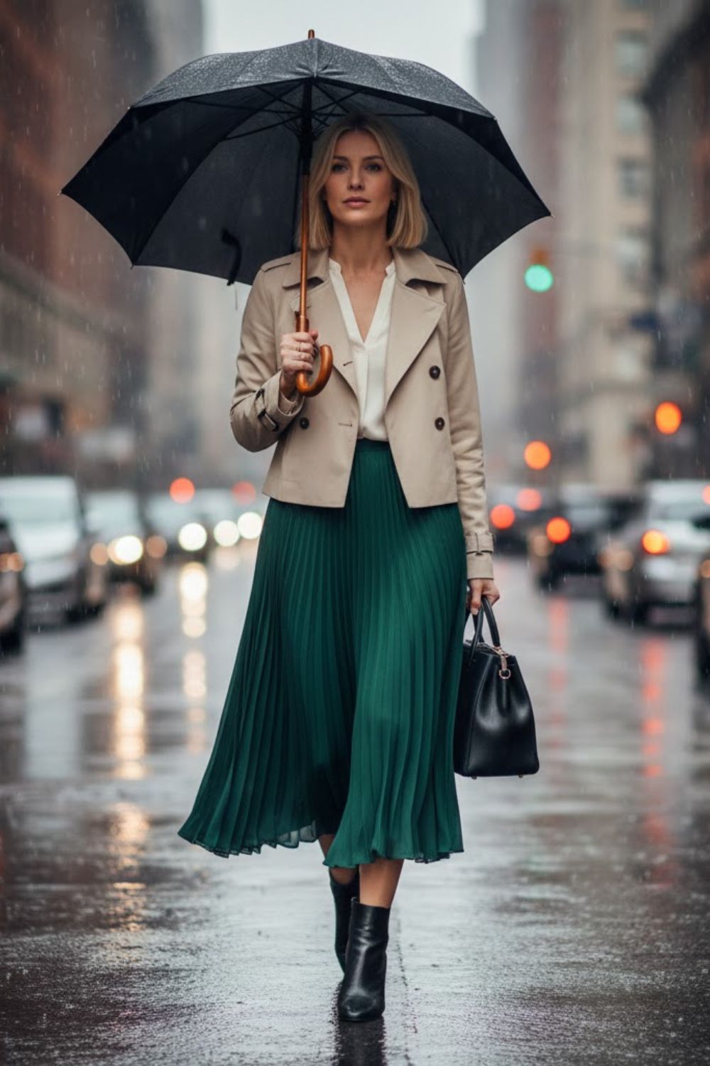 15+ Rainy Day Office Outfit Ideas to Stay Stylish & Professional