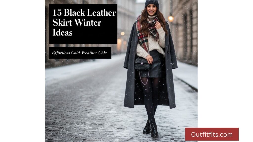 15 Black Leather Skirt Outfit Winter Ideas for Effortless Cold-Weather Chic