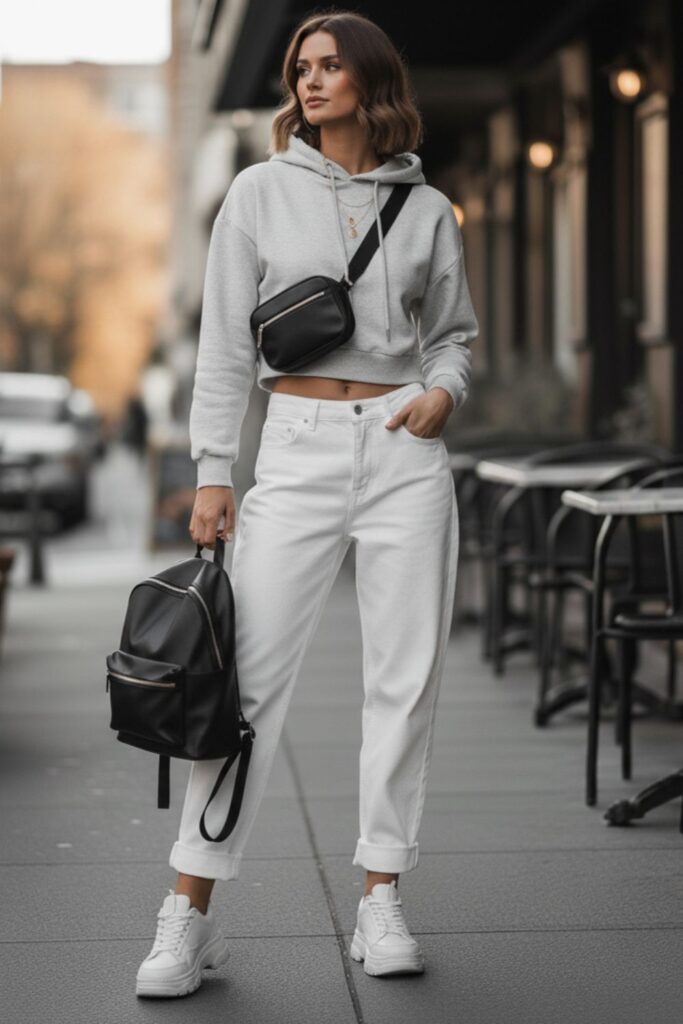 How to Style White Baggy Jeans: 15 Outfits for Effortless Chic