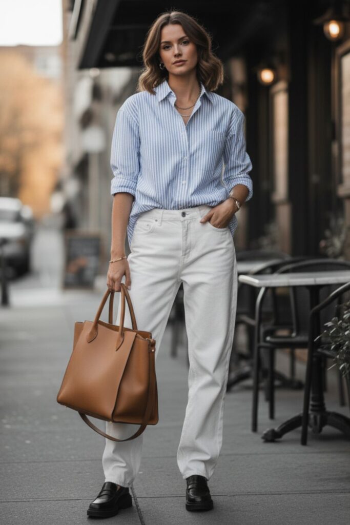 How to Style White Baggy Jeans: 15 Outfits for Effortless Chic